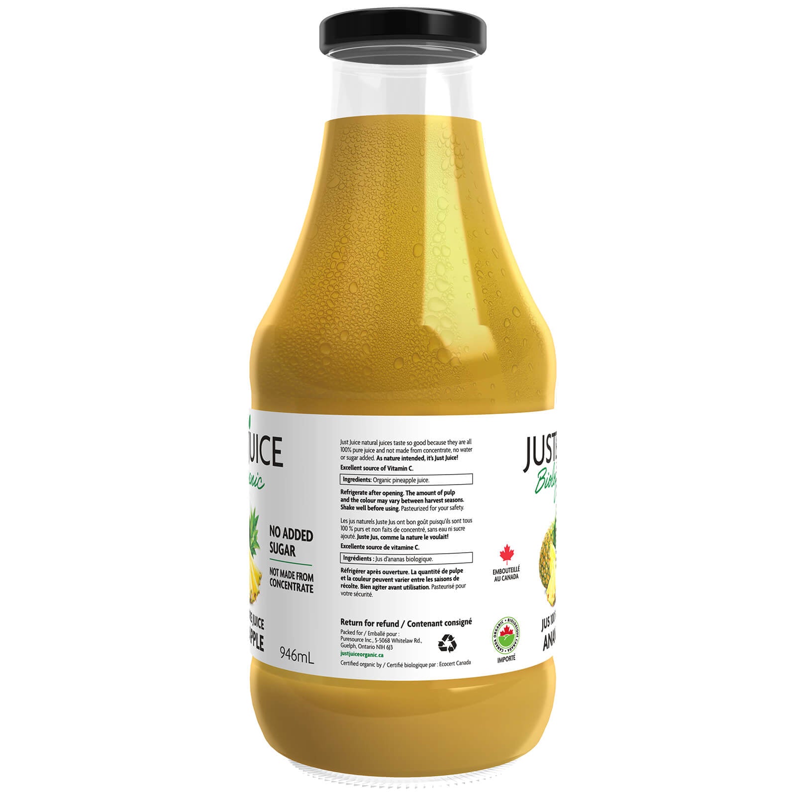 Just Juice Organic Pineapple Juice 976mL