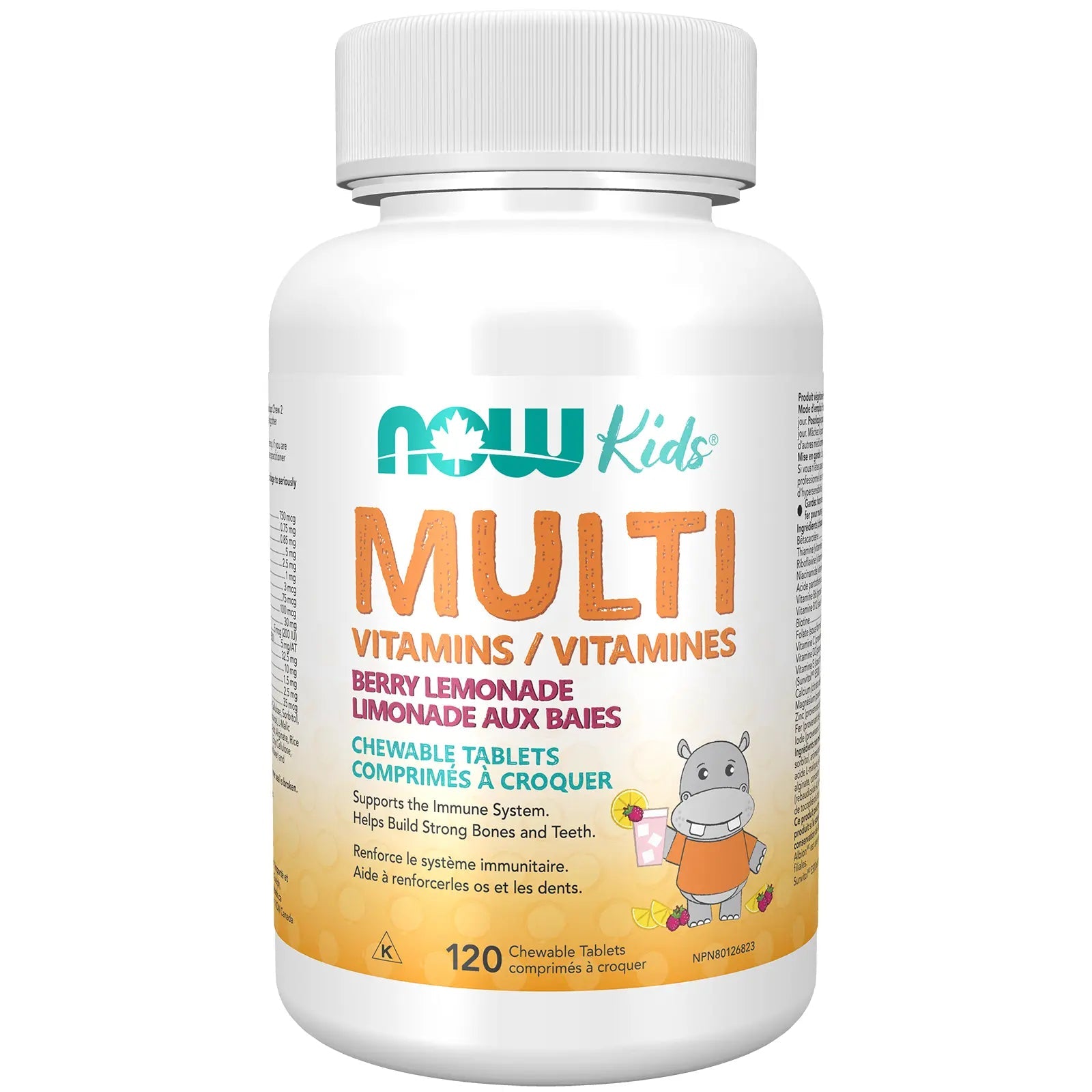Now Kids® Multi Vitamins 120 Chewable Tablets, Berry Lemonade