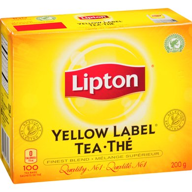 Lipton Black Tea Yellow Label 100 Tea Bags – Nutrition Plus