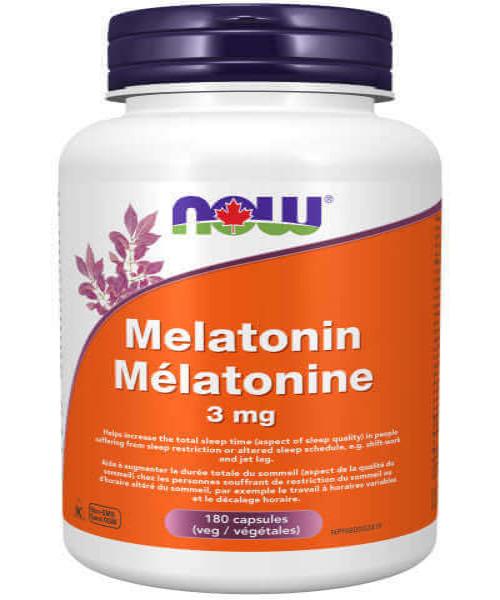 Now Melatonin 3mg 180 Capsules – Nutrition Plus